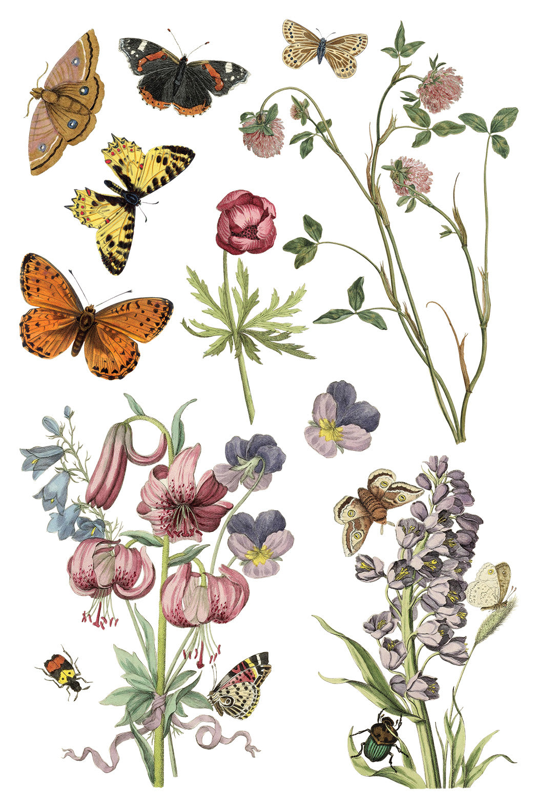 Wilde Bloemen - 8 Sheet, 8x12 Pad IOD Decor Transfer™ 2025