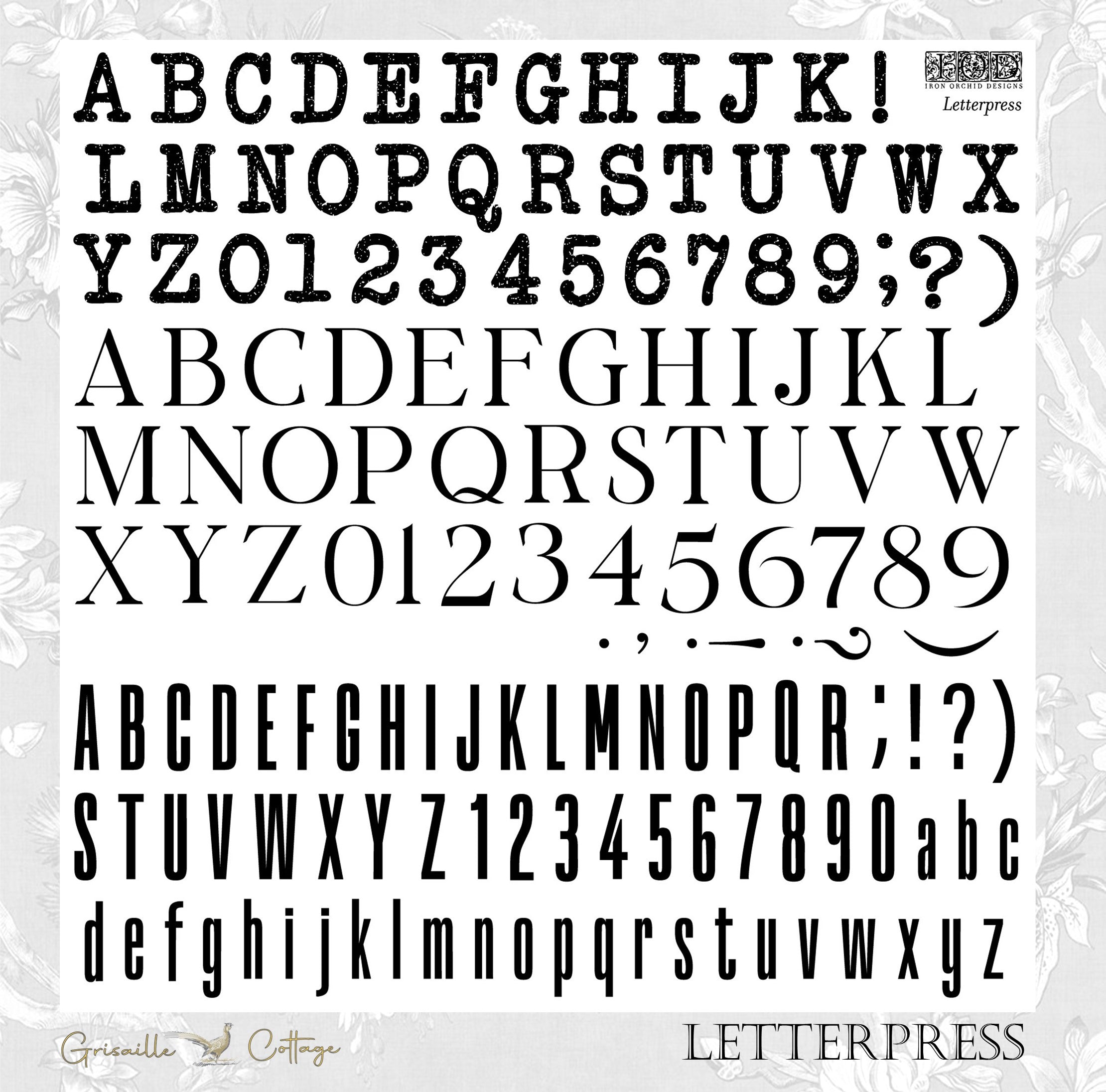 Letterpress IOD Decor Stamp