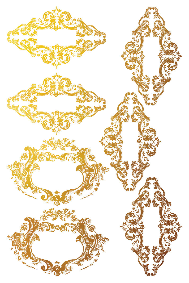 Petit Ornements - Gilded Collection - 8 Sheet, 8x12 Pad IOD Decor Tran