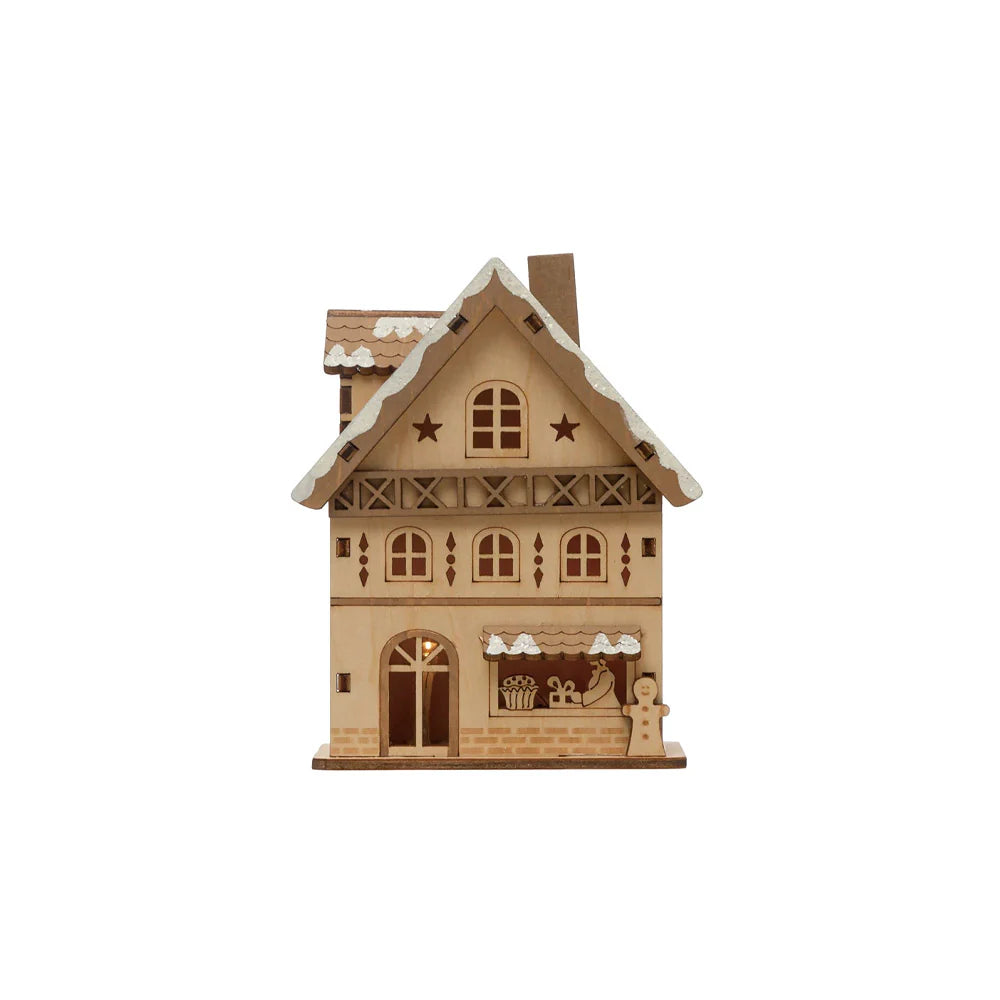 Laser Cut LED Light-up Wood Bakery – Grisaille Cottage